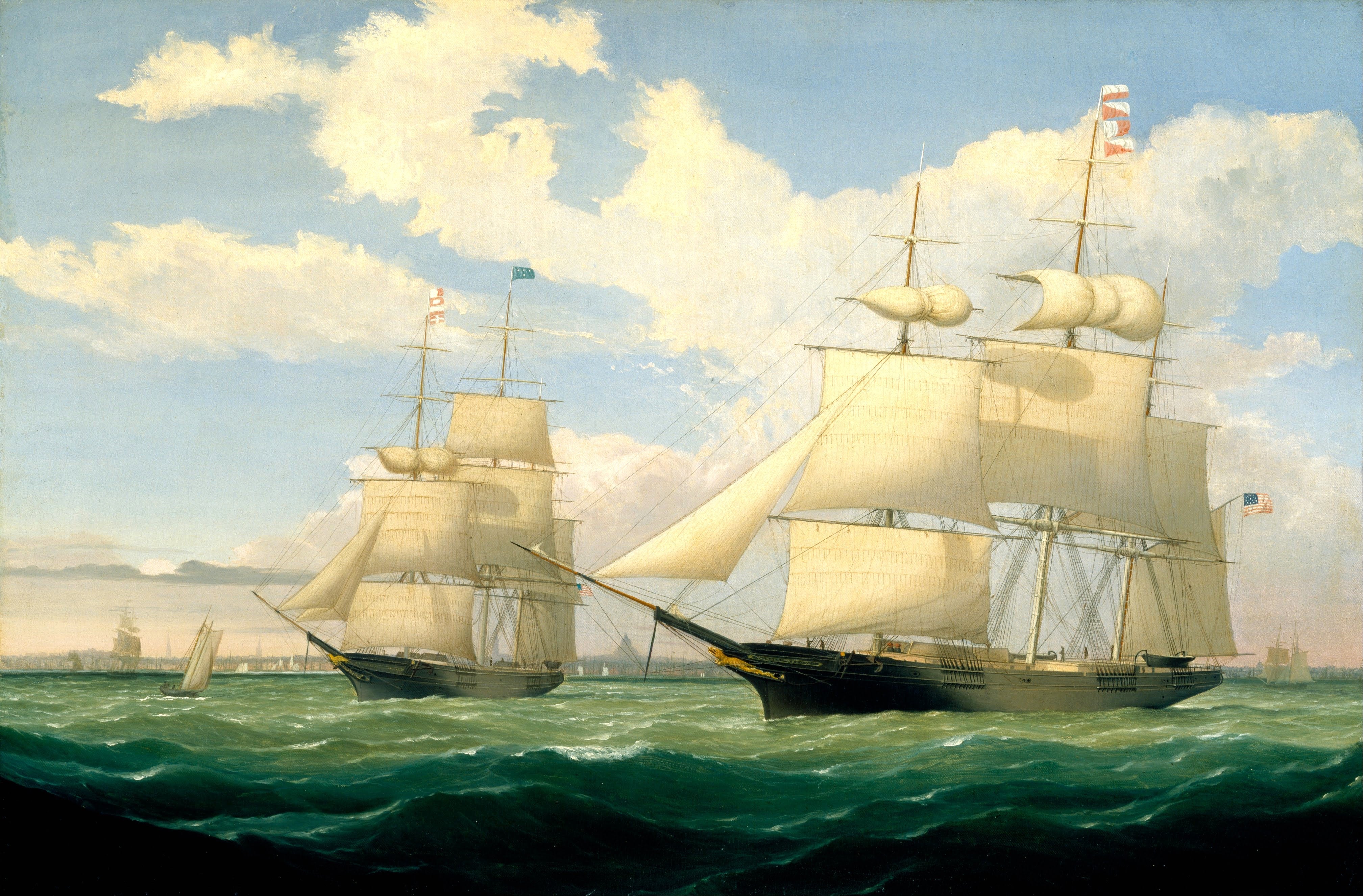 The Ships "Winged Arrow" and "Southern Cross" by Fitz Henry Lane | Buy ...